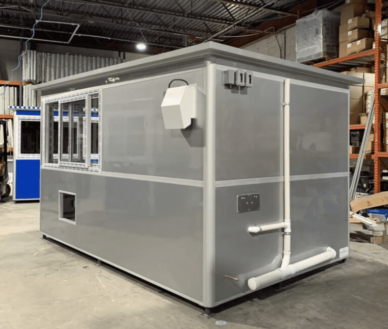 interior view of custom portable booth for industrial facilities